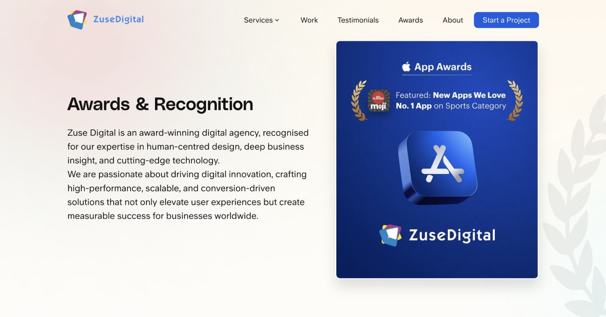 Awards Recognition | Zuse Digital